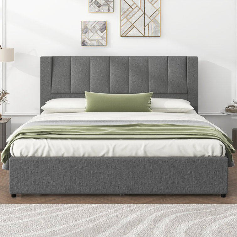 Latitude Run® Upholstery Platform Bed With 2 Drawers And Trundle